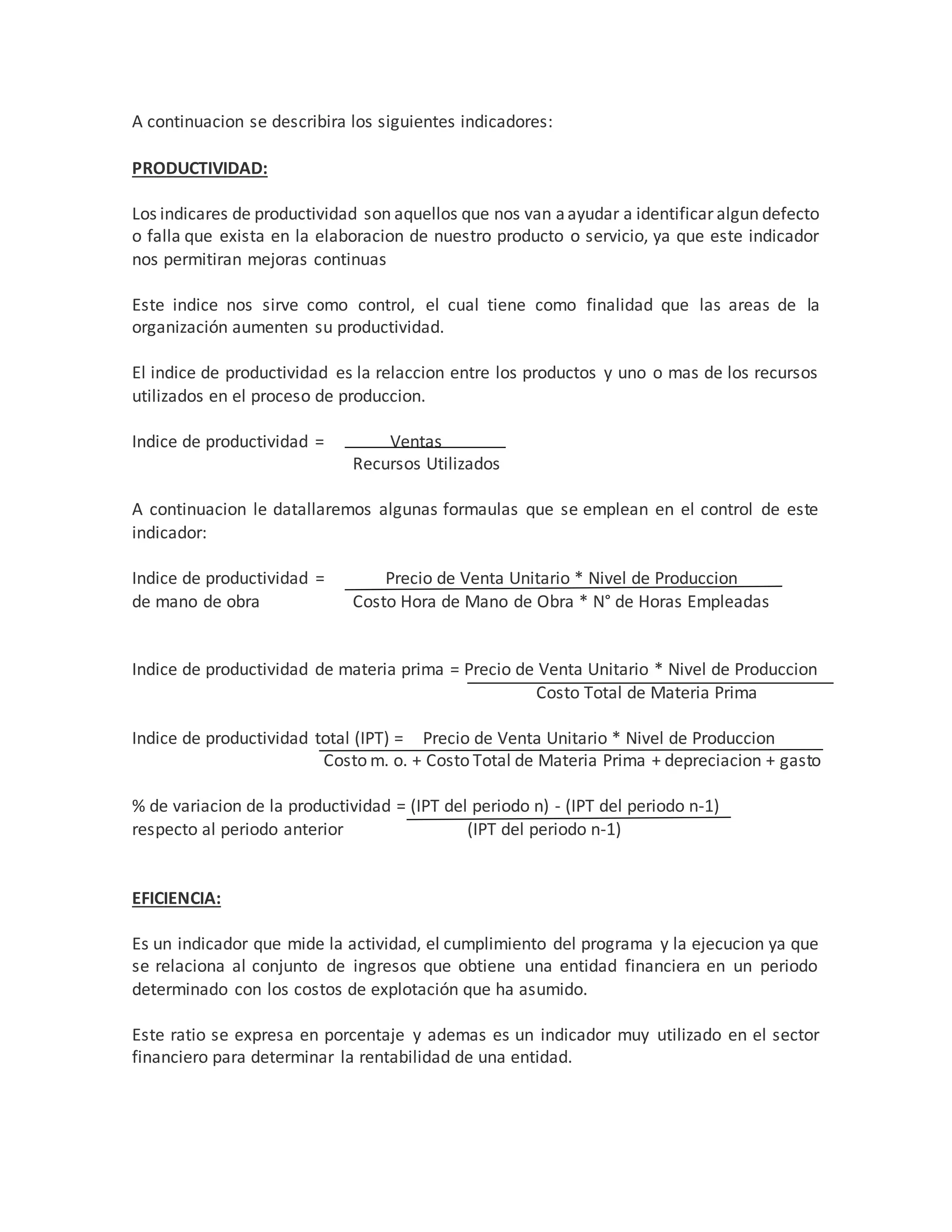 Indicadores De Gestion Pdf 