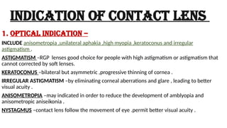 INDICATION AND CONTRAINDICATION OF CONTACT LENS.pptx