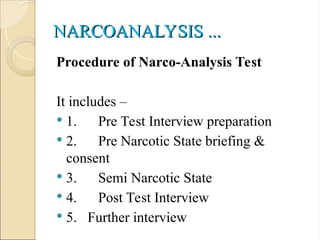 Indication for polygraphy, Narco and Brain mapping-1.ppt