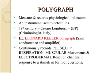 Indication for polygraphy, Narco and Brain mapping-1.ppt