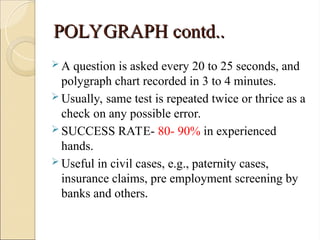 Indication for polygraphy, Narco and Brain mapping-1.ppt