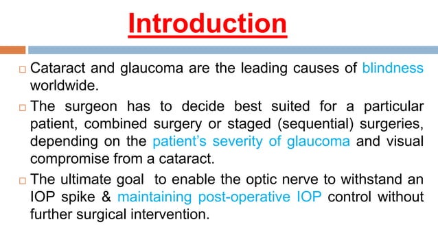 Indication of combined cataract & glaucoma surgery .pptx