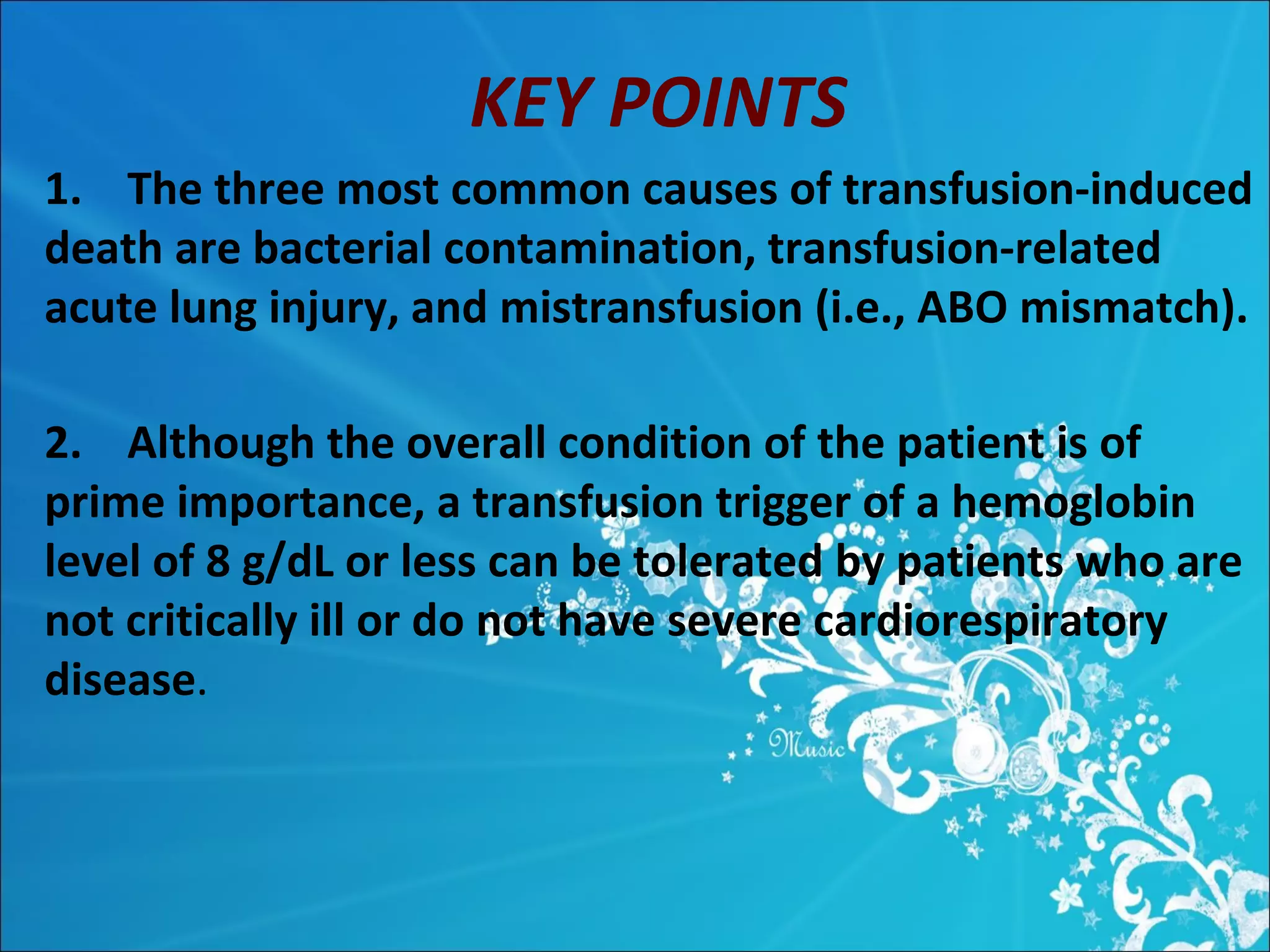 Indications and complications of blood transfusion | PPT