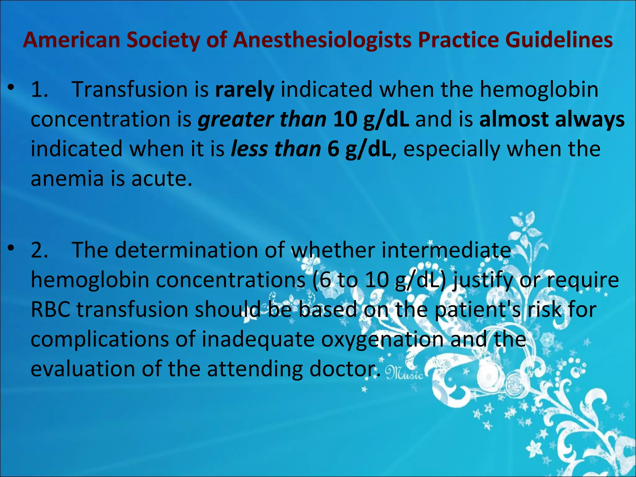 Indications and complications of blood transfusion | PPT