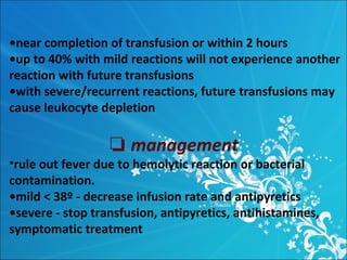 Indications and complications of blood transfusion | PPT