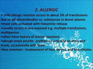 Indications and complications of blood transfusion | PPT