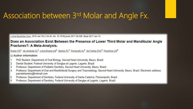 Indications and contraindications of 3rd molar | PPTX | Dental Health ...