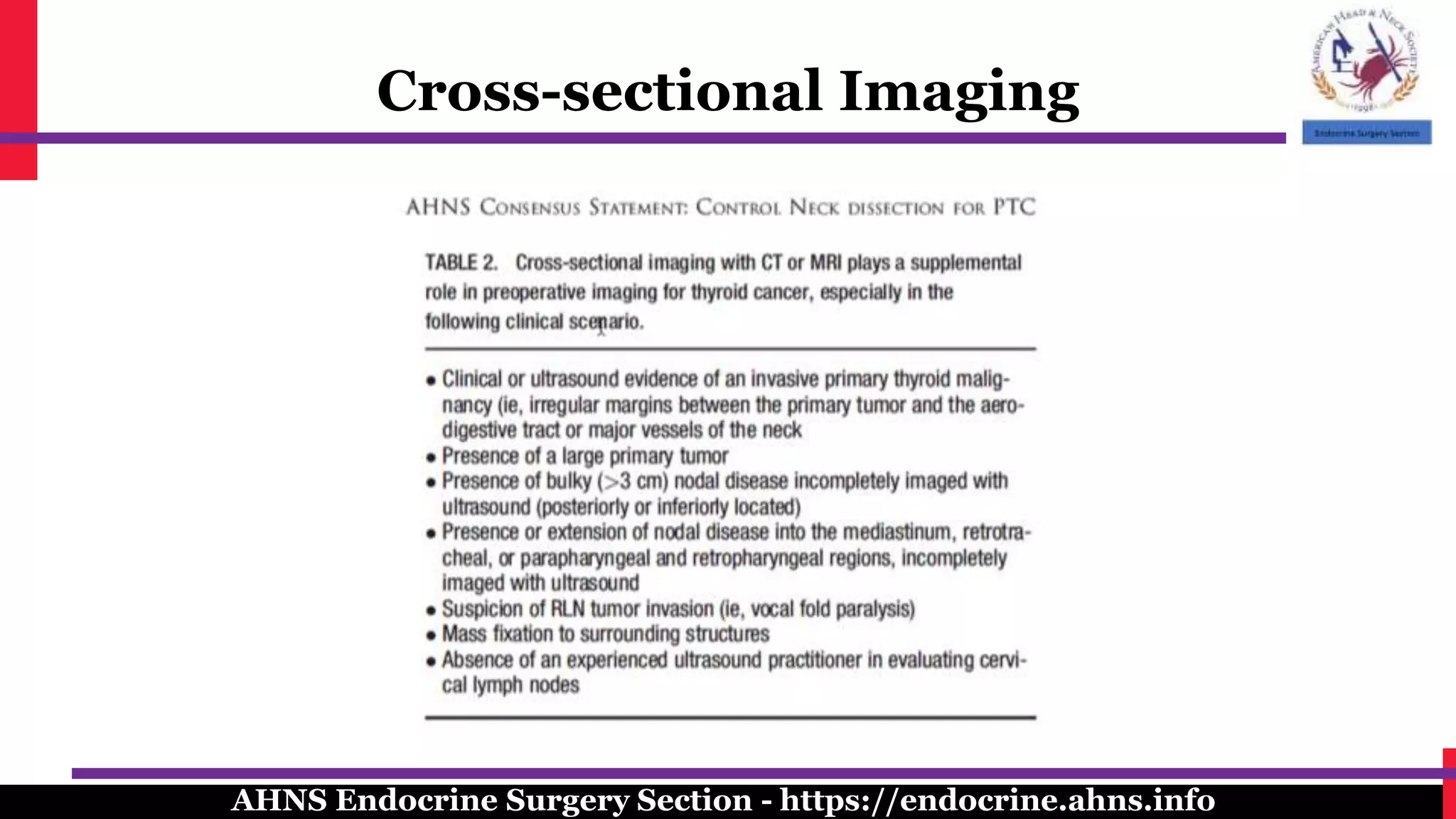 Indications and extent of central neck dissection for papillary thyroid ...