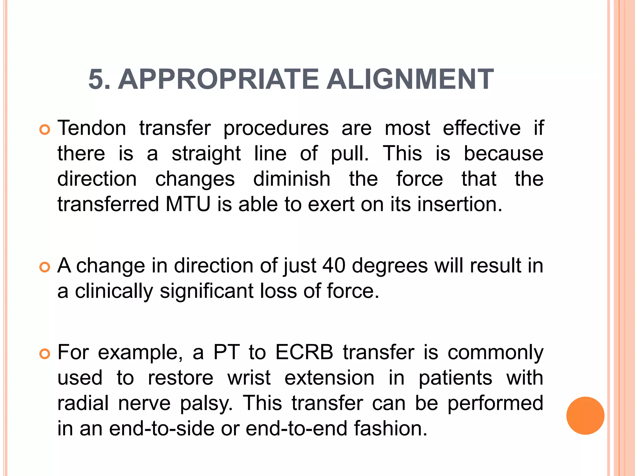 Indications and principles of tendon transfer | PPTX