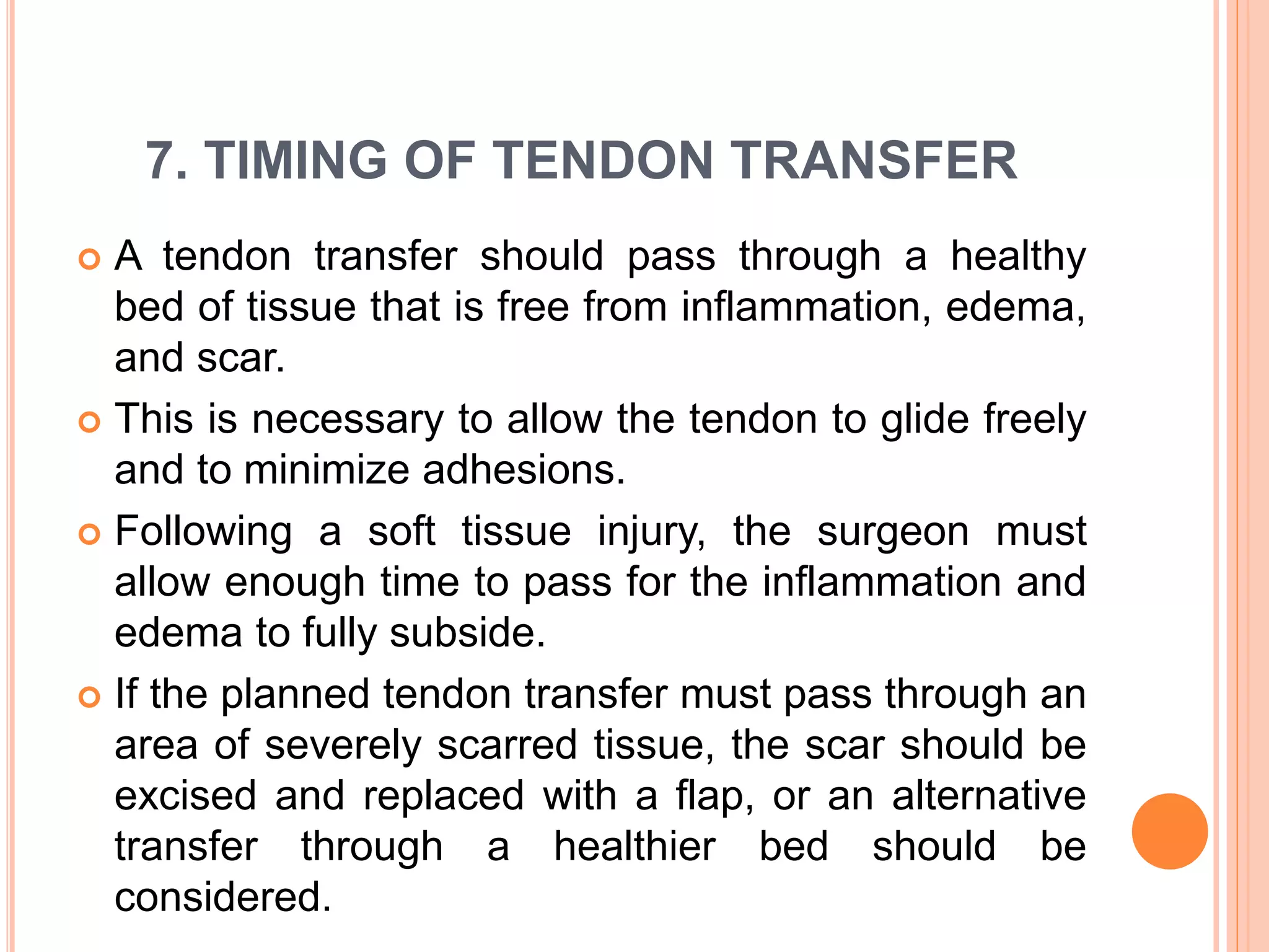 Indications and principles of tendon transfer | PPTX