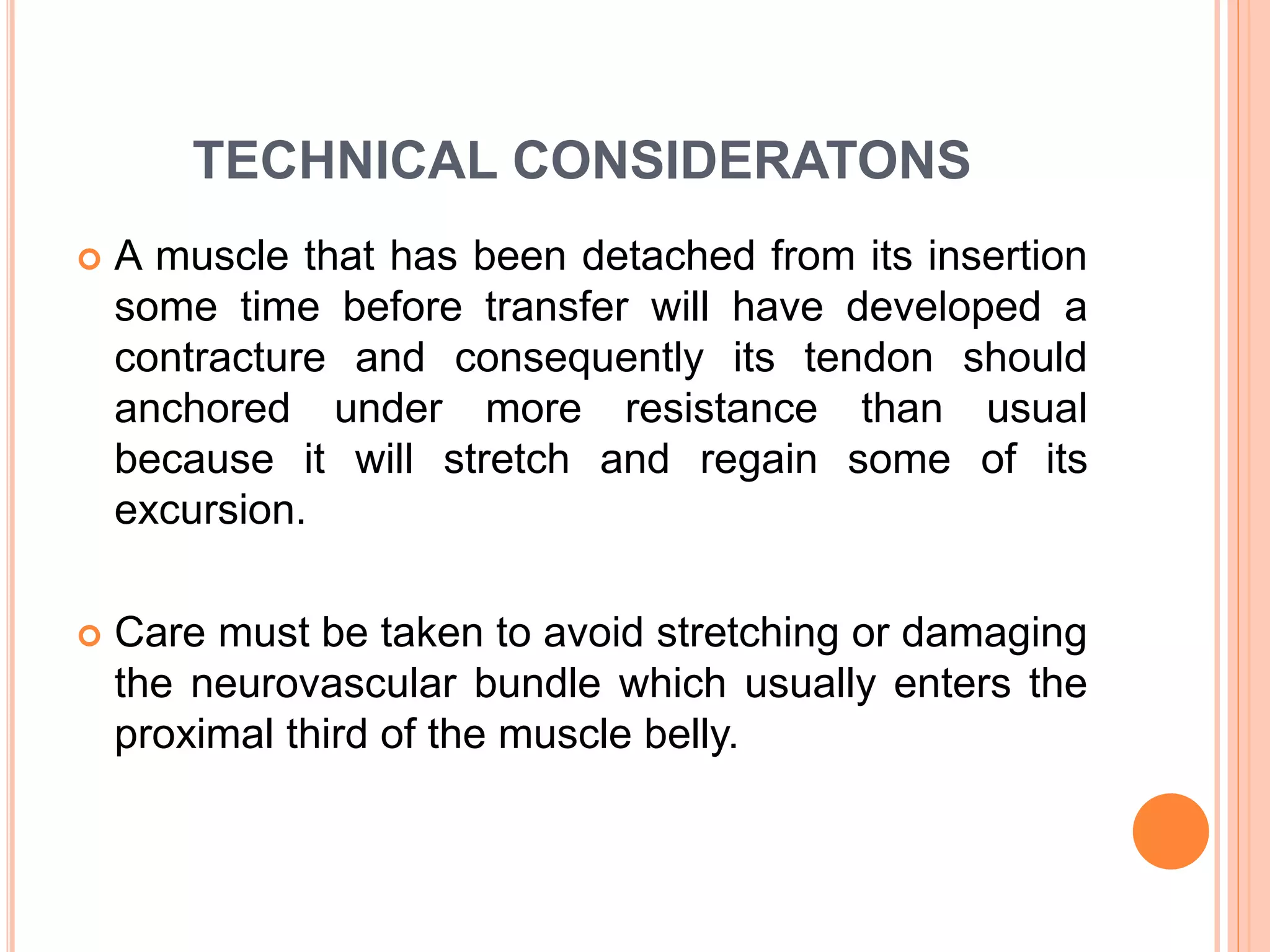 Indications and principles of tendon transfer | PPTX