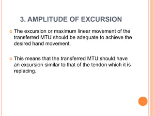 Indications and principles of tendon transfer | PPTX