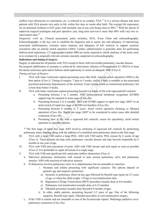 Indications and timing of intervention in congenital heart disease | PDF