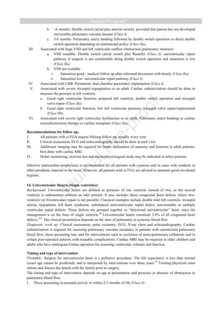 Indications and timing of intervention in congenital heart disease | PDF