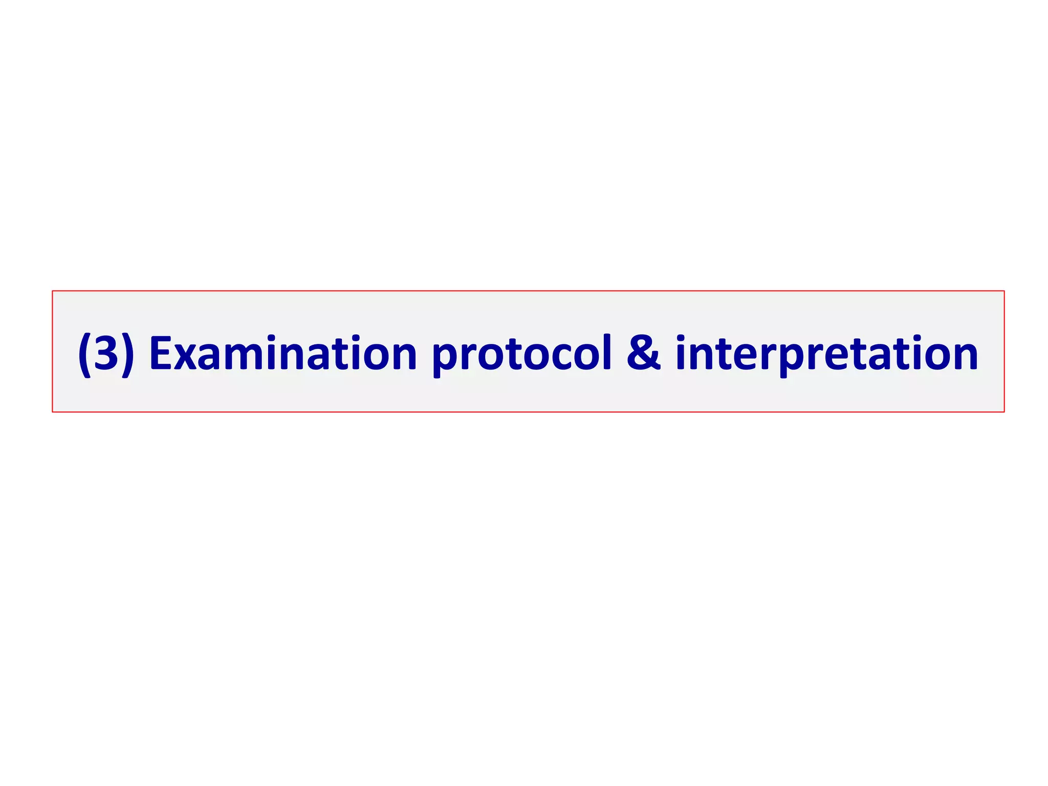 Indications, examination protocol & results of conventional anorectal ...