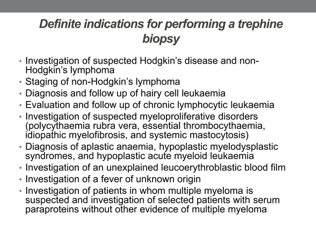 Indications for bone marrow examination | PPTX