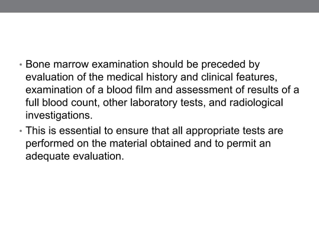 Indications for bone marrow examination | PPTX