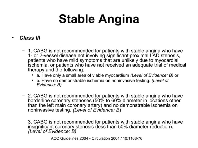 Indications For Cabg | PPT