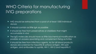 Indications of IVIG in Pediatric age group | PPTX