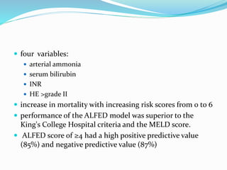 Indications of liver transplantation and scoring syatems. | PPTX