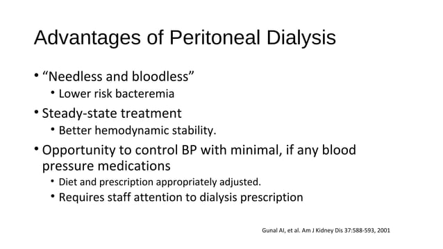 Indications of peritoneal dialysis | PPT | Blood Disorders | Diseases and Conditions