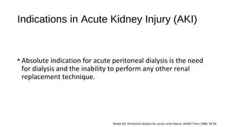 Indications of peritoneal dialysis | PPT