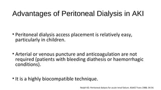 Indications of peritoneal dialysis | PPT