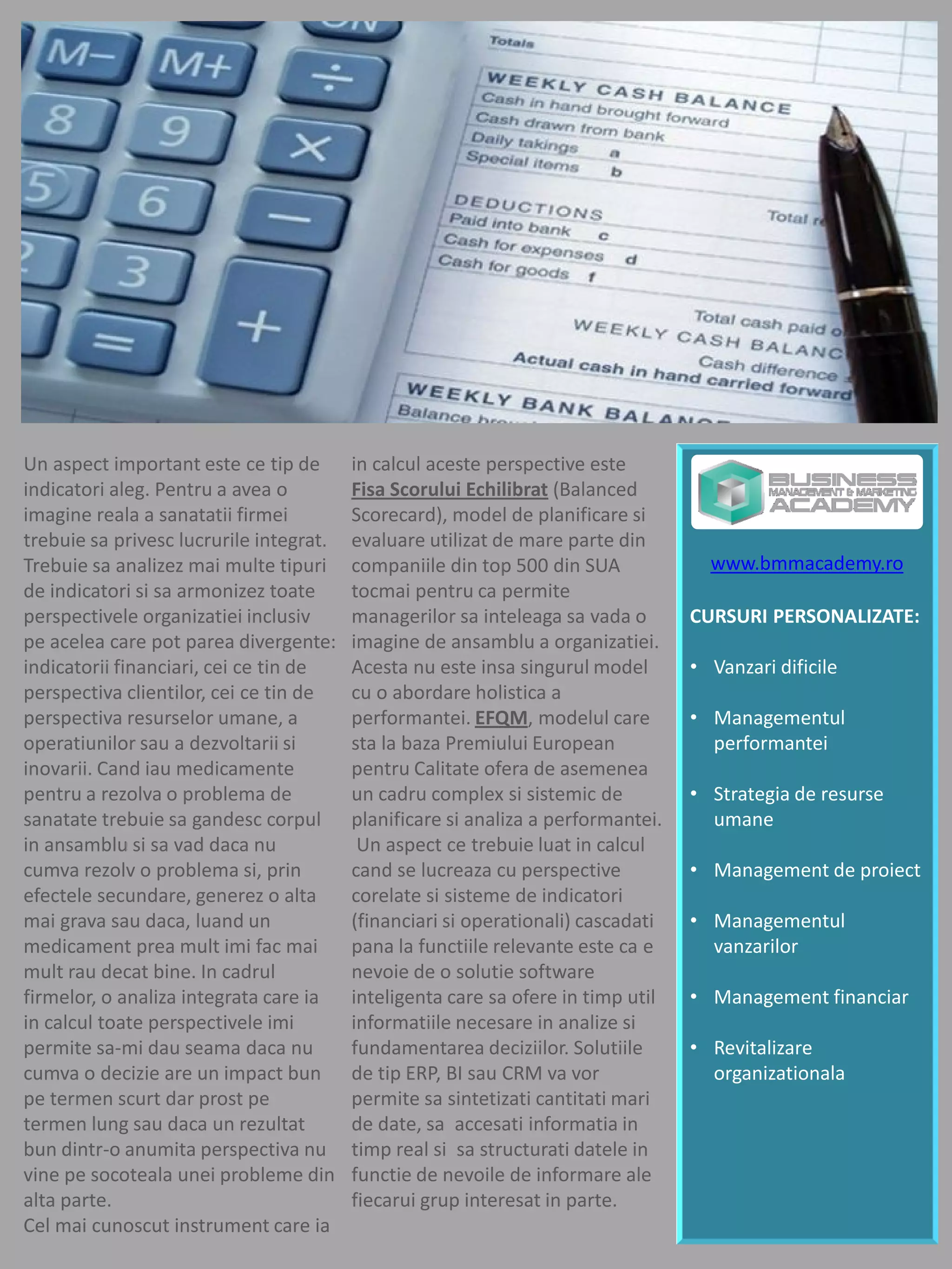 Managementul performantei | PDF