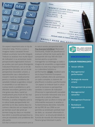 Indicatori de performanta | PDF