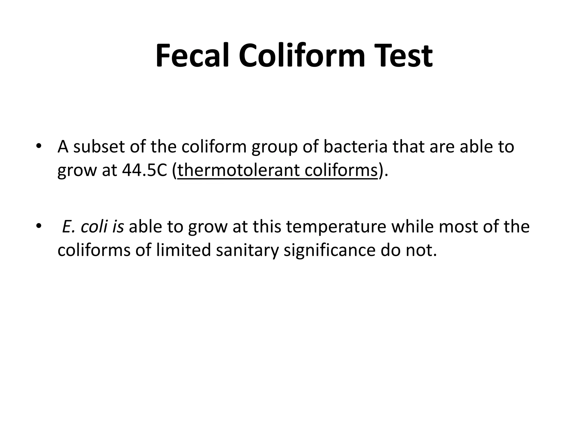 Indicator organisms and water quality | PPTX