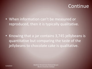 indicators in qualitative research method | PPTX