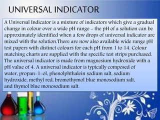 chemical Indicators | PPTX