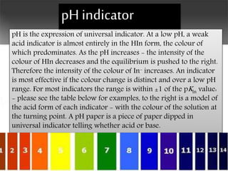chemical Indicators | PPTX | Chemistry | Science