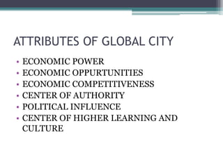 Indicators of Global City Chapter 8 part 2 | PPTX