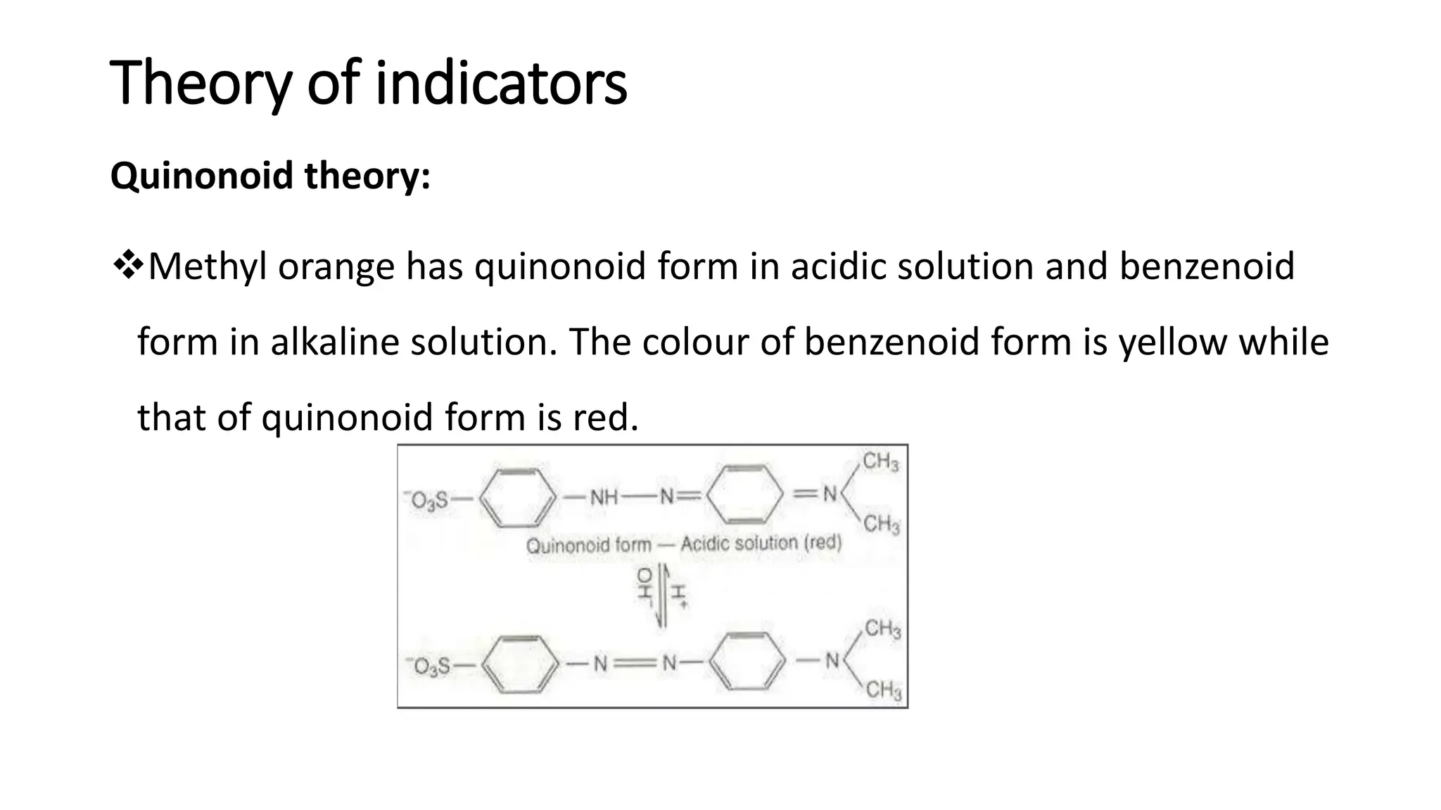 Theory of indicators: Ostwald's and Quinonoid theories | PDF
