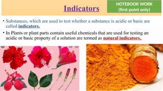 Acid bases salt types of indicators, propeeties | PPTX