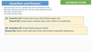 Acid bases salt types of indicators, propeeties | PPTX