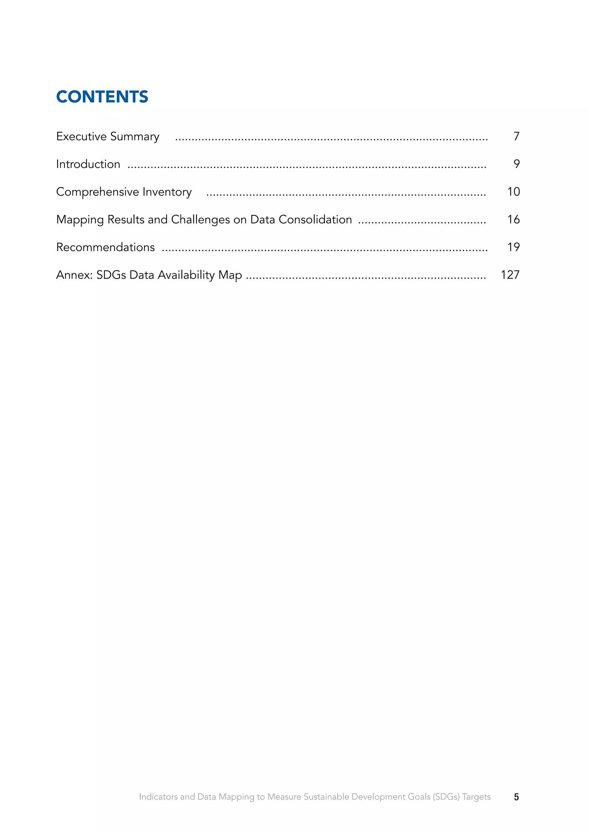 Indicators and data mapping to measure sustainable development goals ...