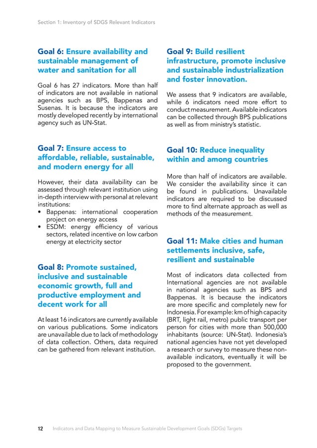Indicators and data mapping to measure sustainable development goals (sd gs) targets undp in ...