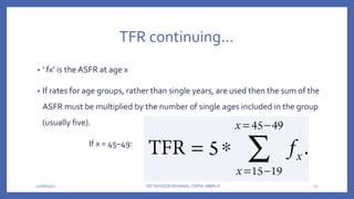 Indicators_demographic & fertility_practical class | PPTX