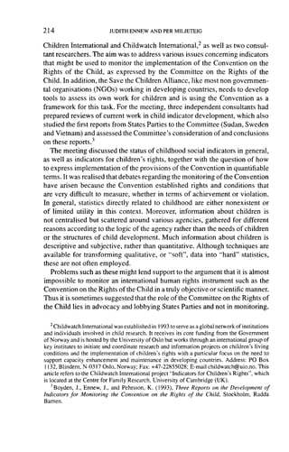 Indicators For Children's Rights - Sample Progress Report On A Project ...