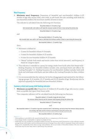 Indicators for assessing infant and young child feeding practices Part ...
