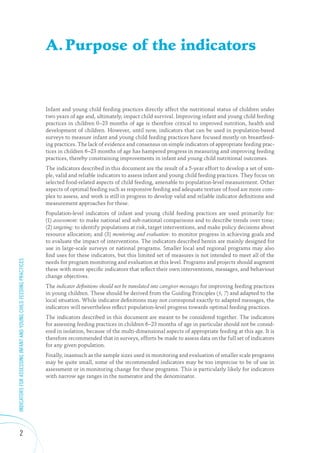 Indicators for assessing infant and young child feeding practices Part ...