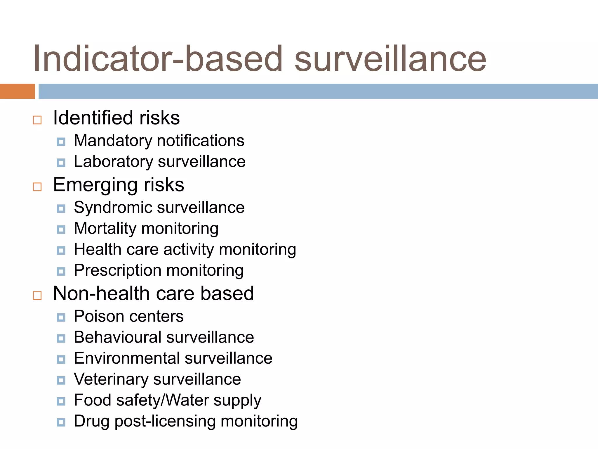 indicators for surveillance system.ppt
