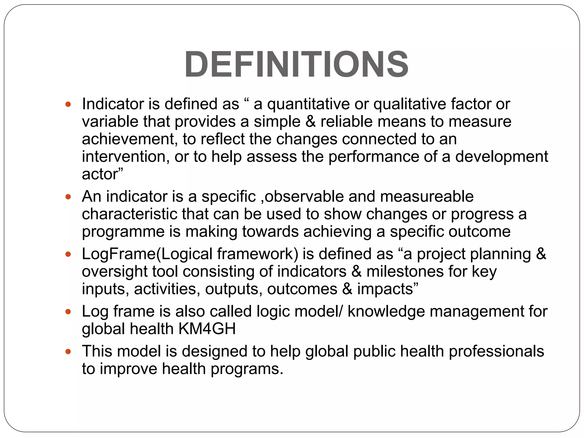 Indicators in M&E.pptx
