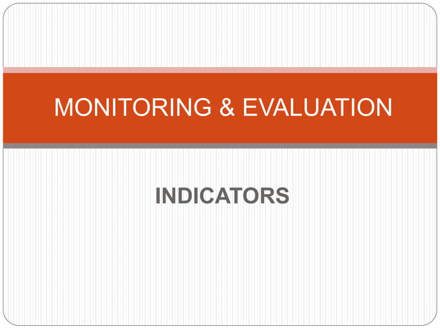 Indicators in M&E.pptx