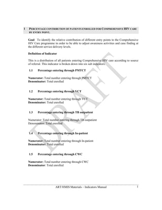 Indicators manual | PDF