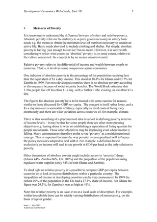 Indicators Of Economic Development | PDF