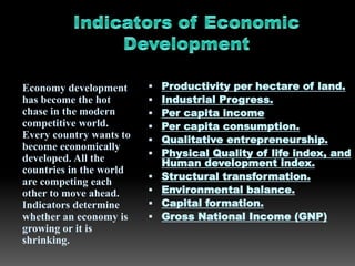 Indicators of Economic Development Presention.pptx
