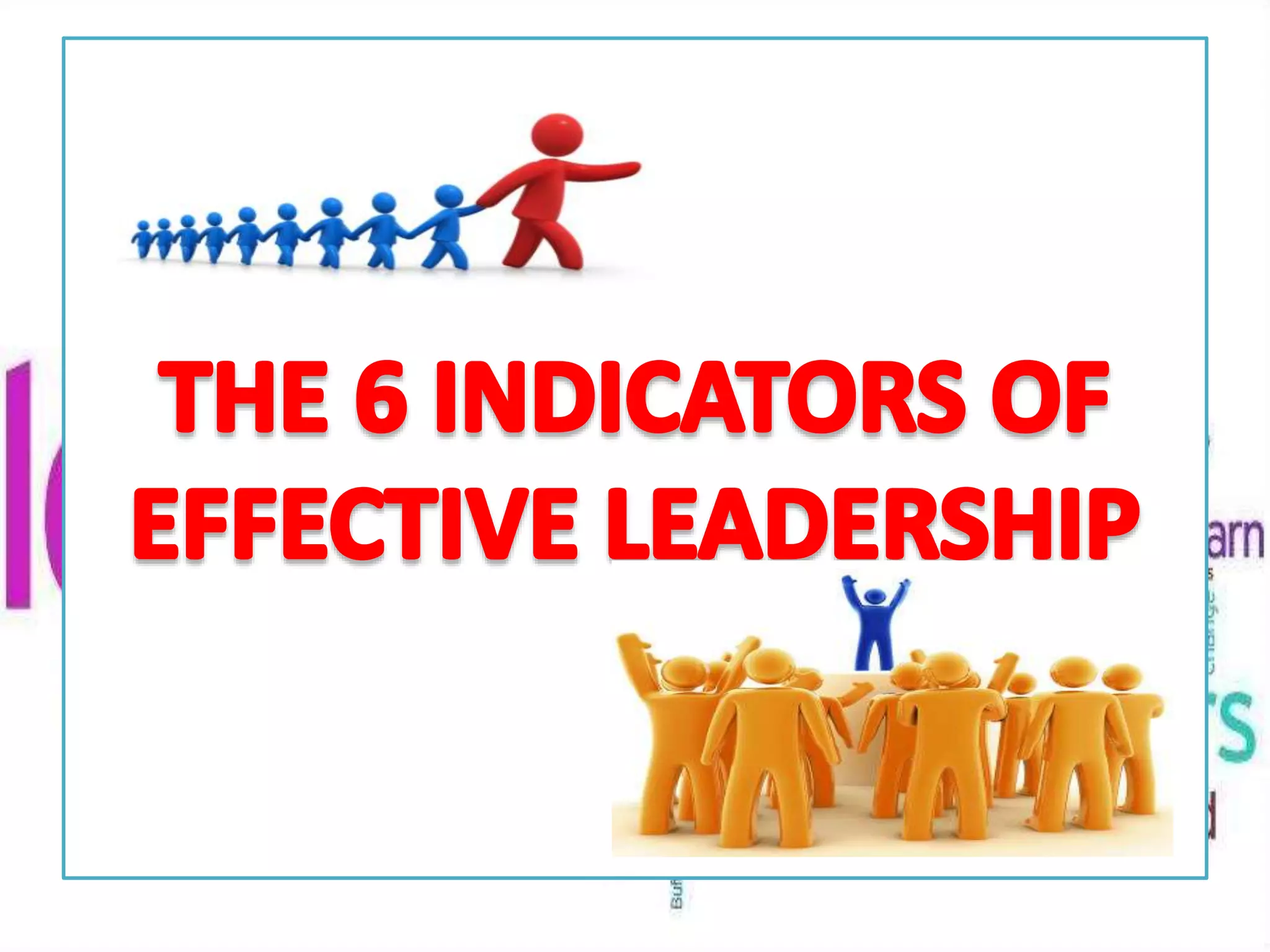 Indicators of effective leadership | PPTX